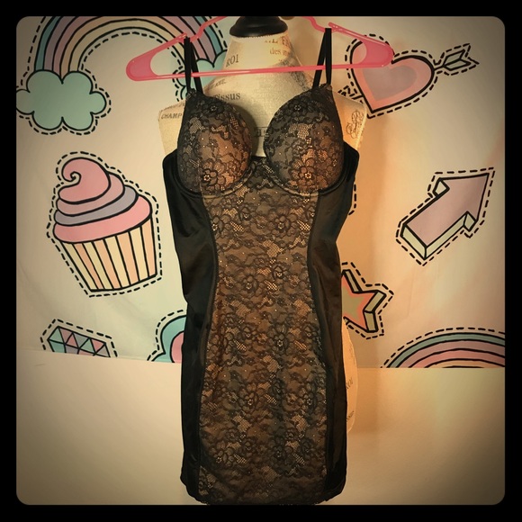 Maidenform | Intimates & Sleepwear | Black And Nude Lace Body ...